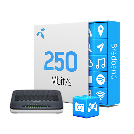 Spela & streama med bredband via fiber - Bredband 250 Mbit/s | Telenor