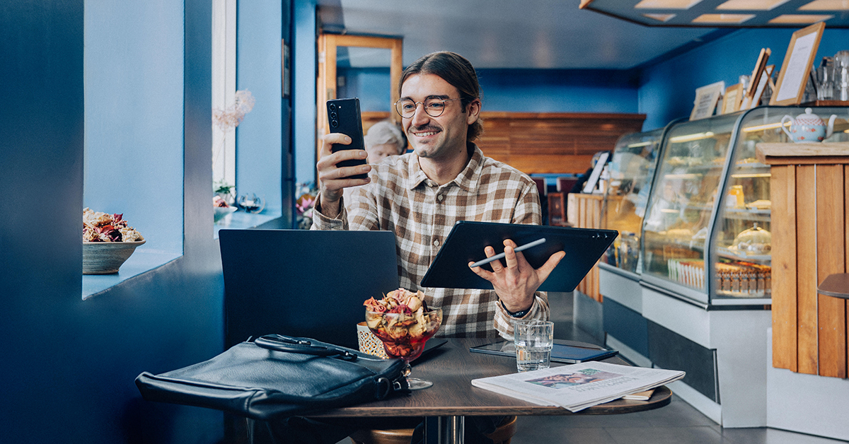 Arbeta flexibelt med extra data-sim | Telenor Företag