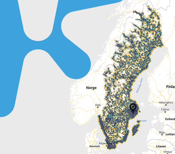 Vårt nät - mobiltäckning | Telenor Företag